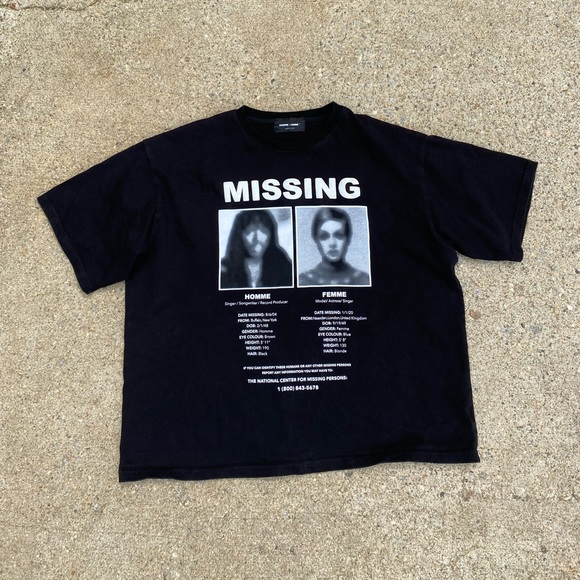 Shirts | Homme Femme Missing Tee | Poshmark
